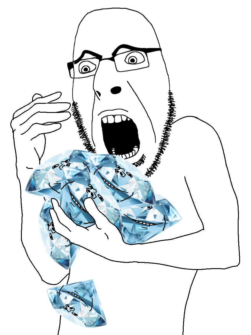 SoyBooru - Post 108273: bald diamond gem glasses holding_gem holding_object holding_soyjak ...